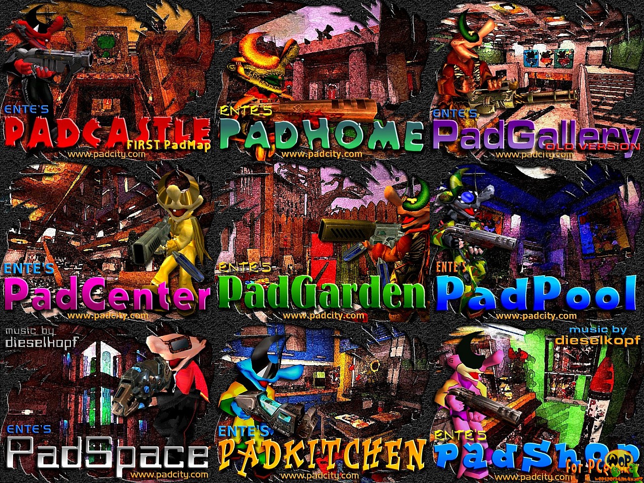 PadMaps Levelshots (Q3A) – World of Padman